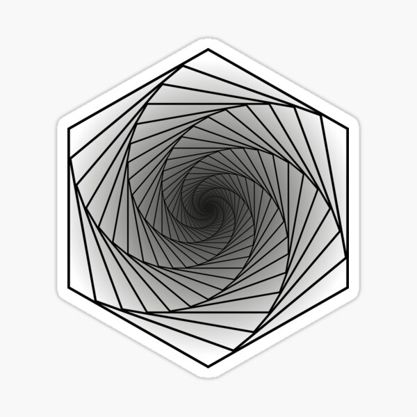 "Modern monochrome abstract white spiral" Sticker for Sale by Hecatel ...