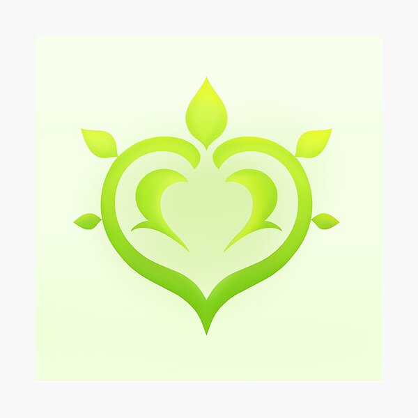 Lámina fotográfica «Símbolo del elemento Dendro» de Faedree | Redbubble