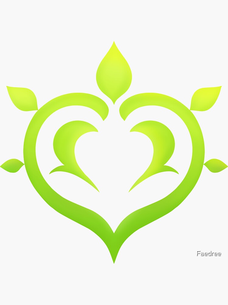 "Dendro Element Symbol" Sticker for Sale by Faedree | Redbubble