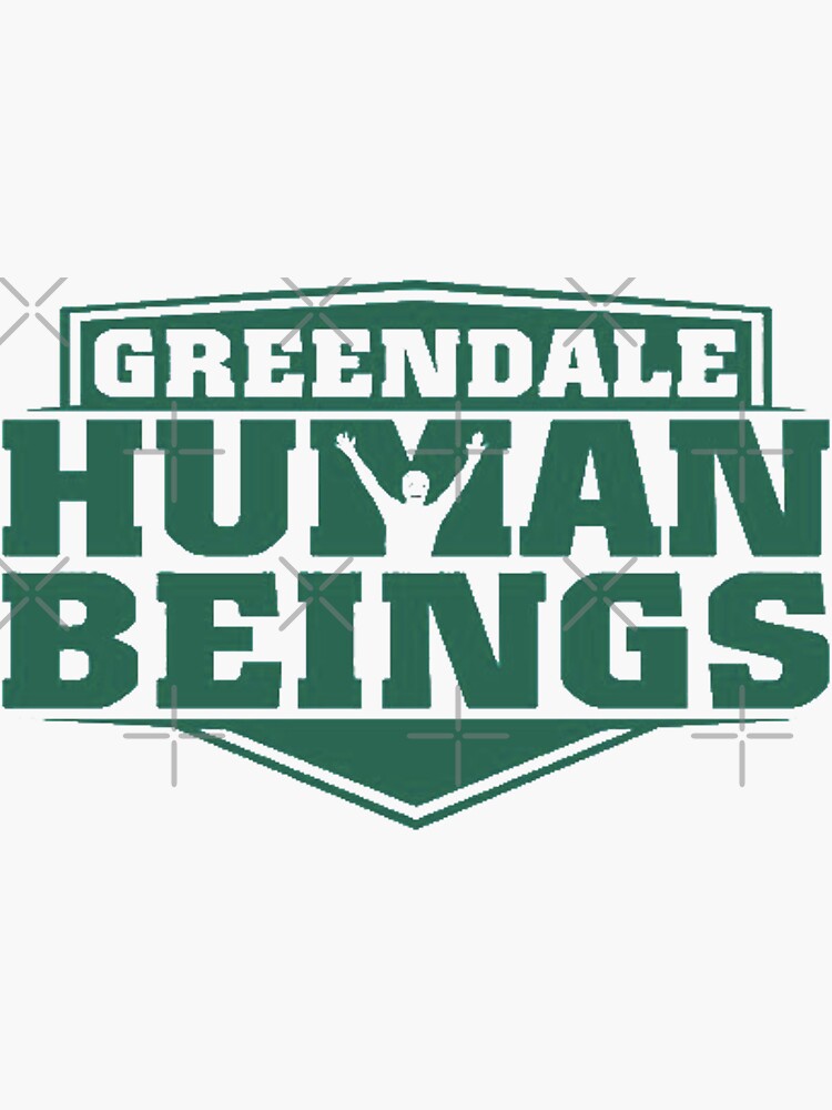 Pegatina «Seres humanos de Greendale» de dwhanson100 | Redbubble