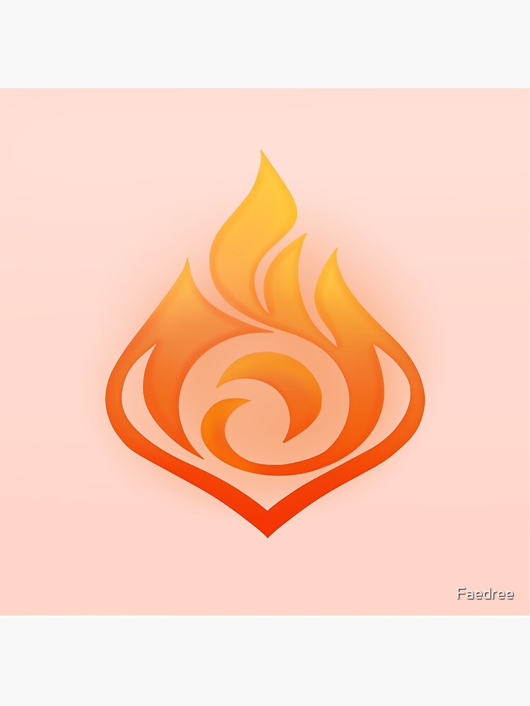 "Pyro Element Symbol" Poster by Faedree | Redbubble