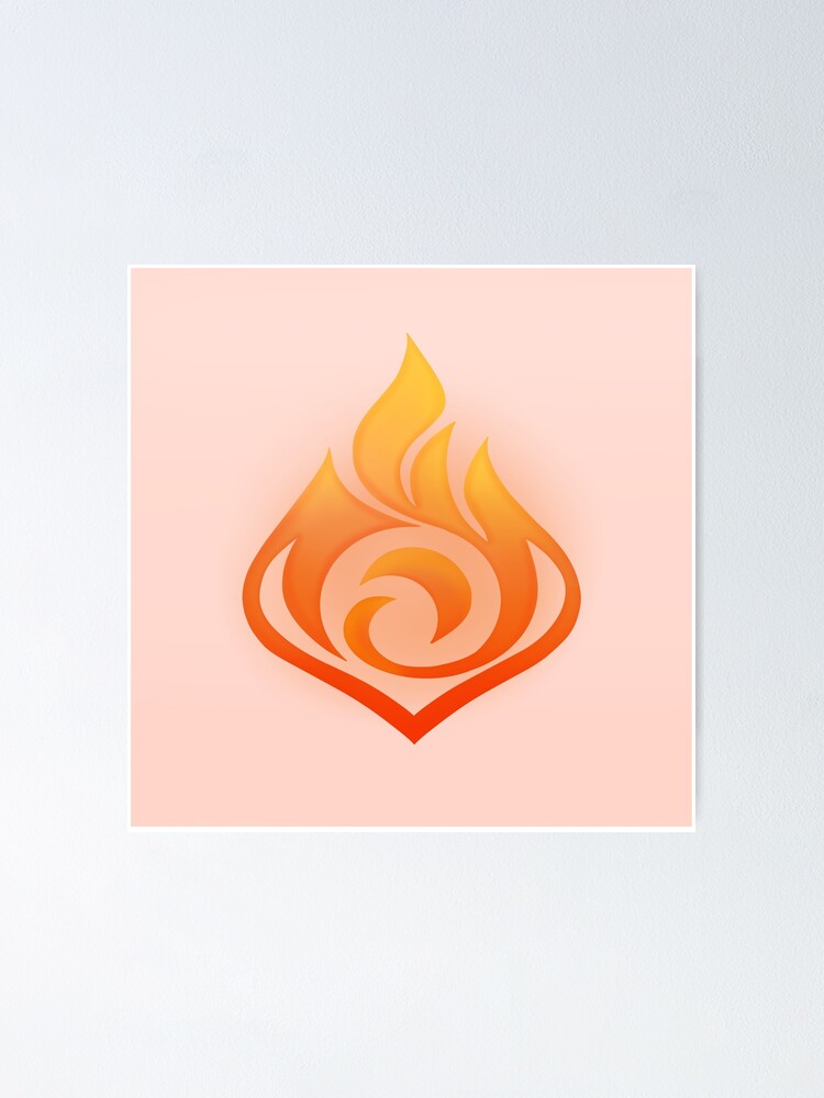 "Pyro Element Symbol" Poster by Faedree | Redbubble
