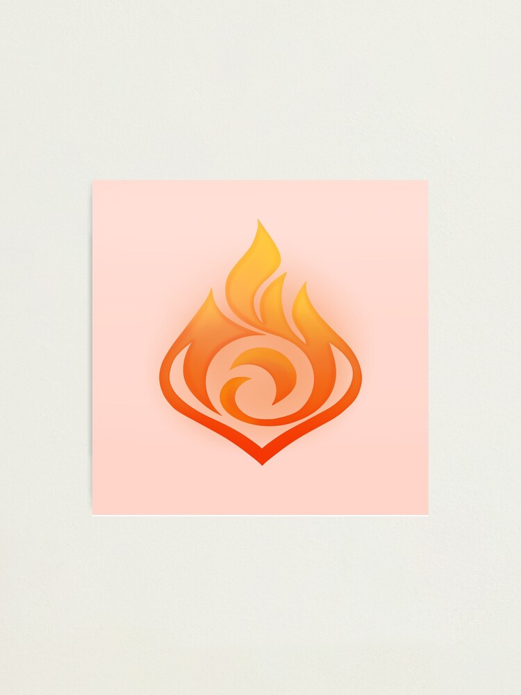 Lámina fotográfica «Símbolo del elemento Pyro» de Faedree | Redbubble
