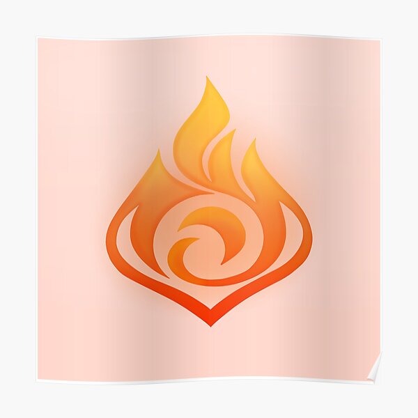 "Pyro Element Symbol" Poster by Faedree | Redbubble
