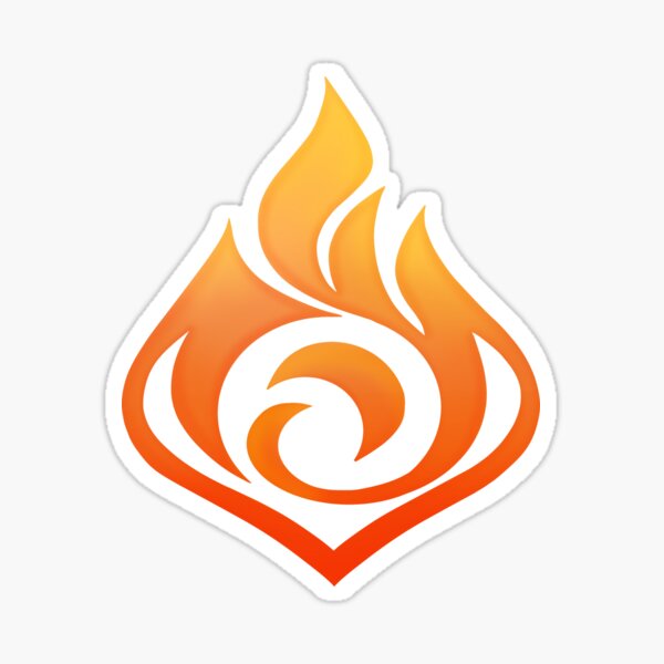 "Pyro Element Symbol" Sticker for Sale by Faedree | Redbubble
