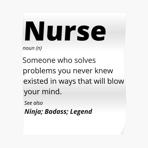 "Nurse - Ninja, Badass, Legend" Poster for Sale by blueskygiftco ...