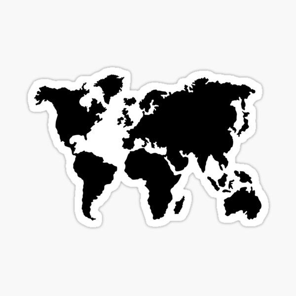 "World map" Sticker for Sale by Joelski | Redbubble
