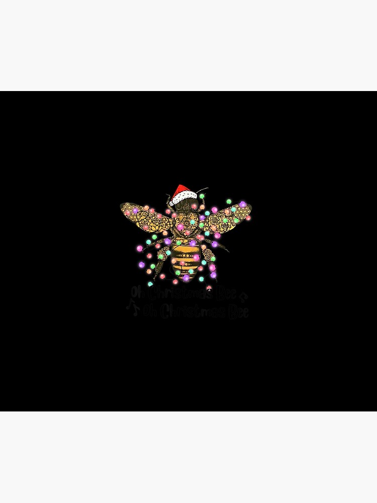 "Oh-Christmas-Bee-Bee-Santa-Hat-Bee-Light-Christmas" Tapestry for Sale ...