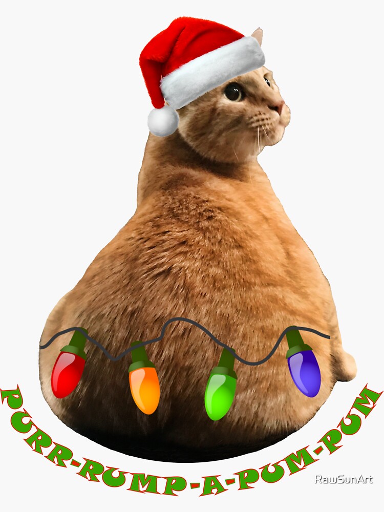 "Purr-rump-a-pum-pum" Sticker by RawSunArt | Redbubble