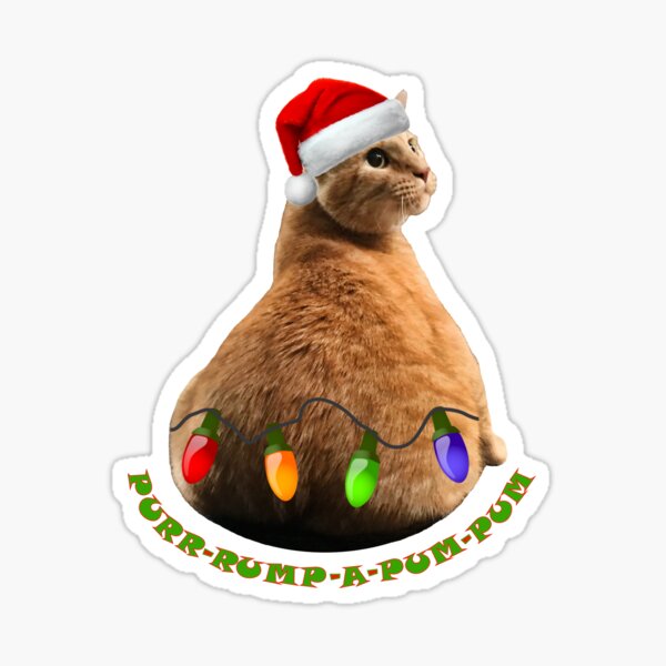 "Purr-rump-a-pum-pum" Sticker by RawSunArt | Redbubble