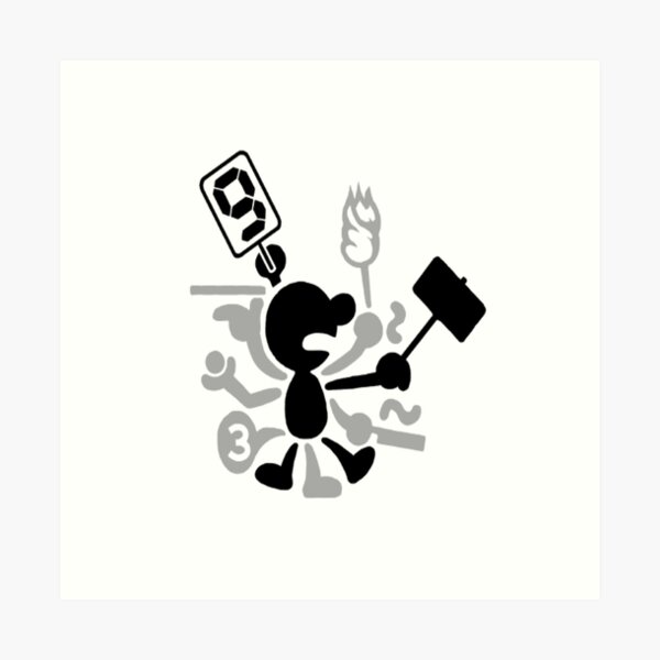 "Mr Game & Watch sprites" Art Print for Sale by KOSCs | Redbubble