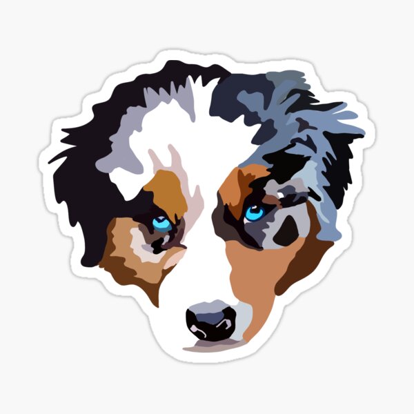 "Cute Aussie puppy" Sticker for Sale by ethanscreatz | Redbubble