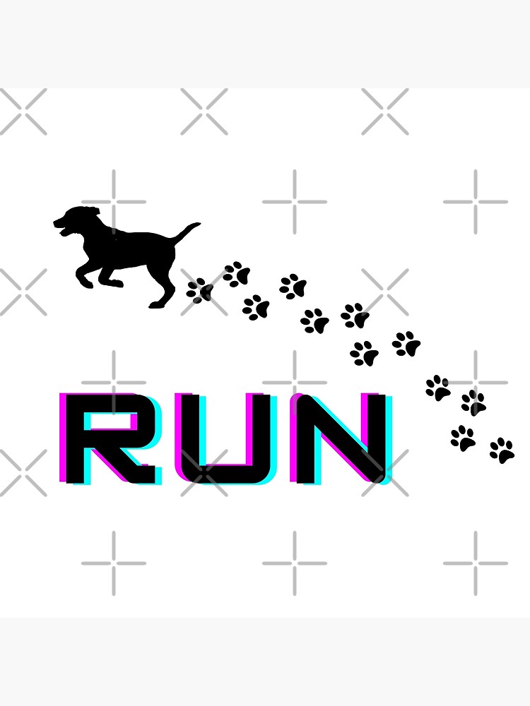 "RUN Cool Design With Dog Logo " Poster by baselmomani | Redbubble