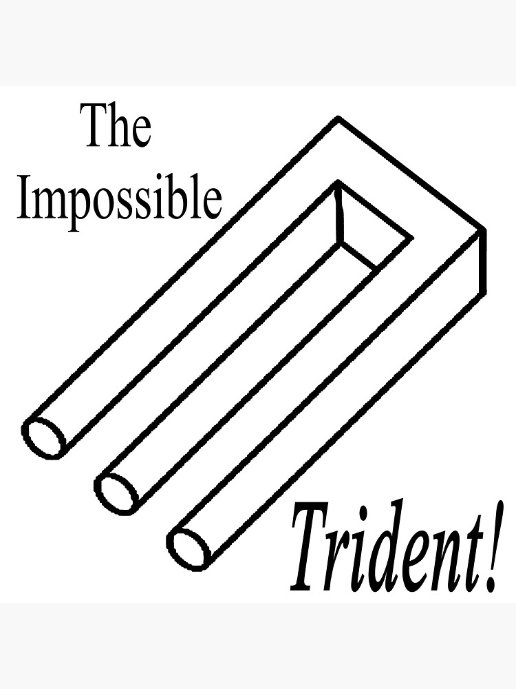 "The Impossible Trident optical illusion" Sticker for Sale by Greenwood2112 | Redbubble