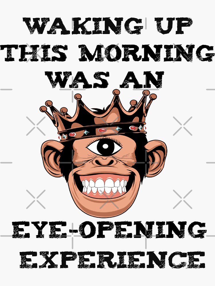 "An eye-opening experience" Sticker for Sale by ChezNoz | Redbubble