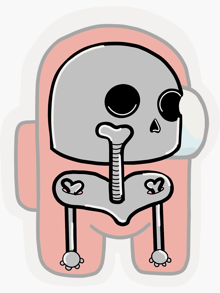 "Crewmate Skeleton" Sticker by Olivia-Lacerra | Redbubble