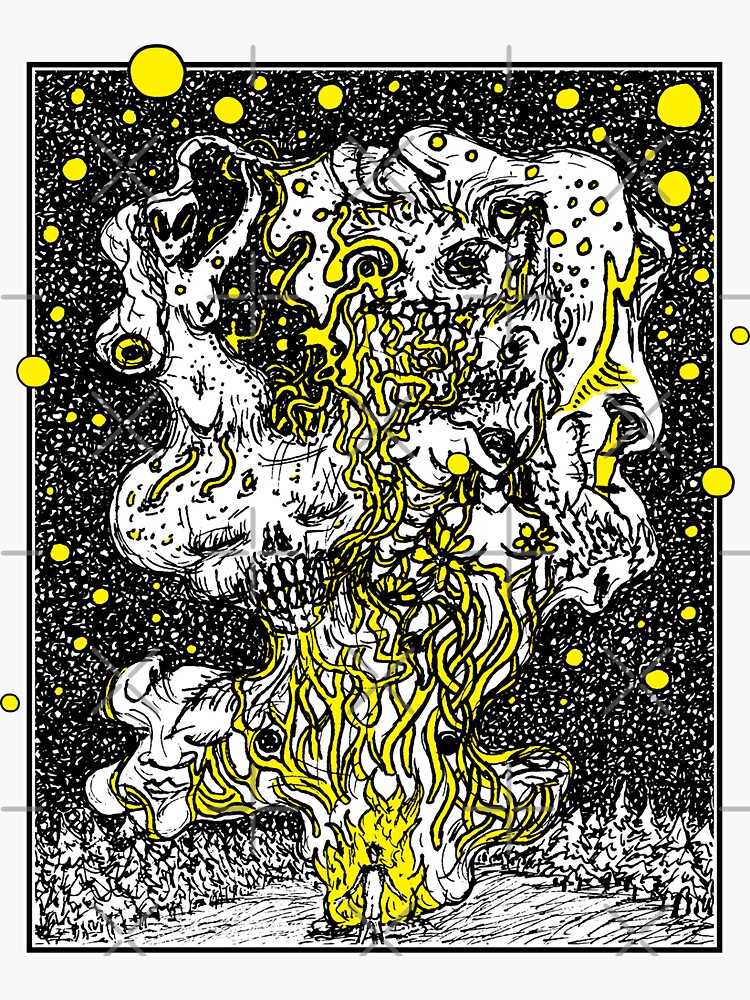 "Spectral Fire" Sticker by artbyjoeski | Redbubble