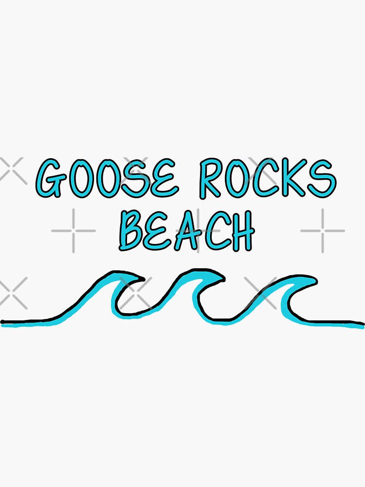 "Goose Rocks Beach. Cape Porpoise, Kennebunkport, Maine" Sticker for ...