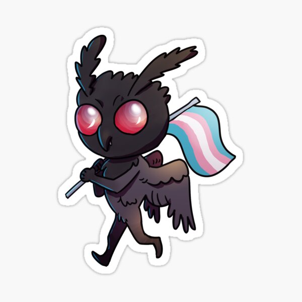 "Trans Pride Mothman" Sticker for Sale by Pagerda | Redbubble