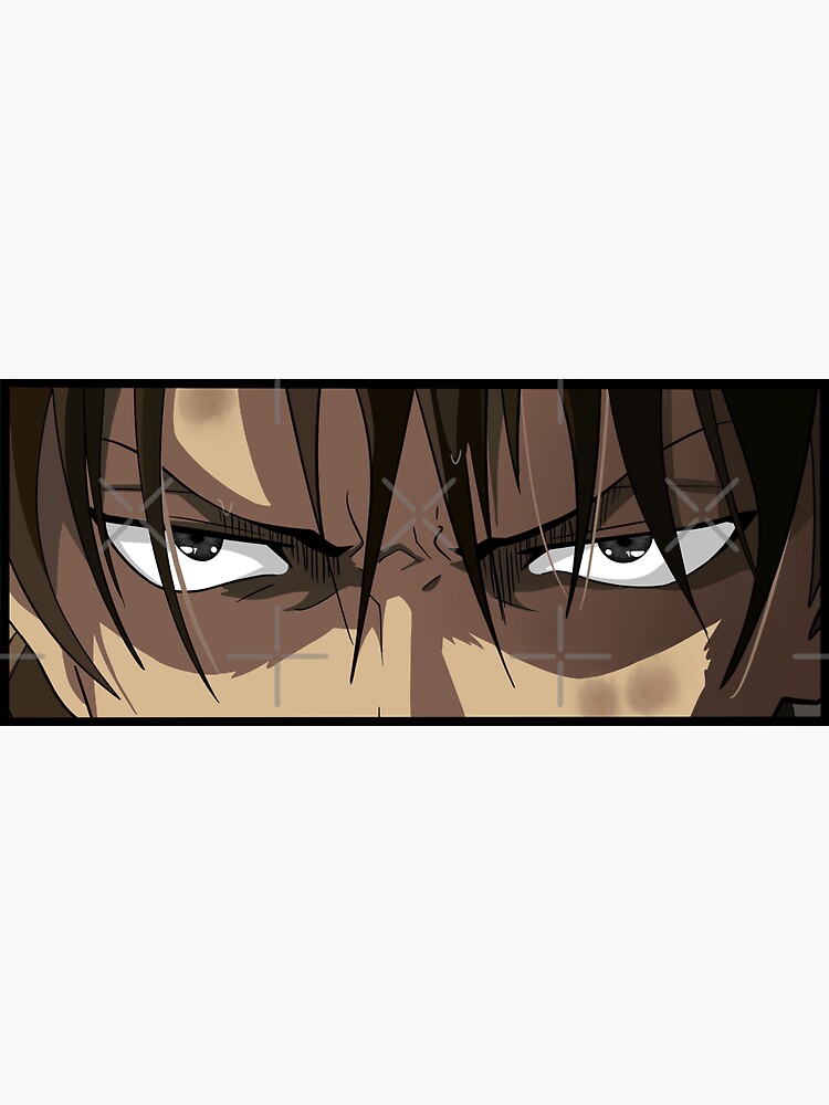 "Attack on Titan Levi Angry Eyes" Sticker for Sale by TitanOfStars ...