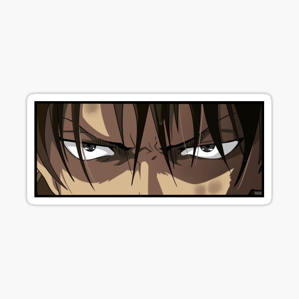 "Attack on Titan Levi Angry Eyes" Sticker for Sale by TitanOfStars ...