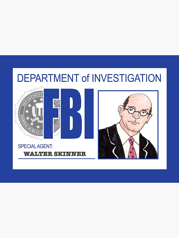 "Agent Walter Skinner" Sticker for Sale by mrspremise | Redbubble