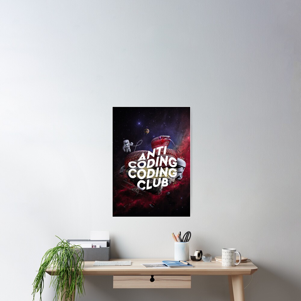 "Anti Coding Coding Club wall art" Poster for Sale by Ash4designs ...