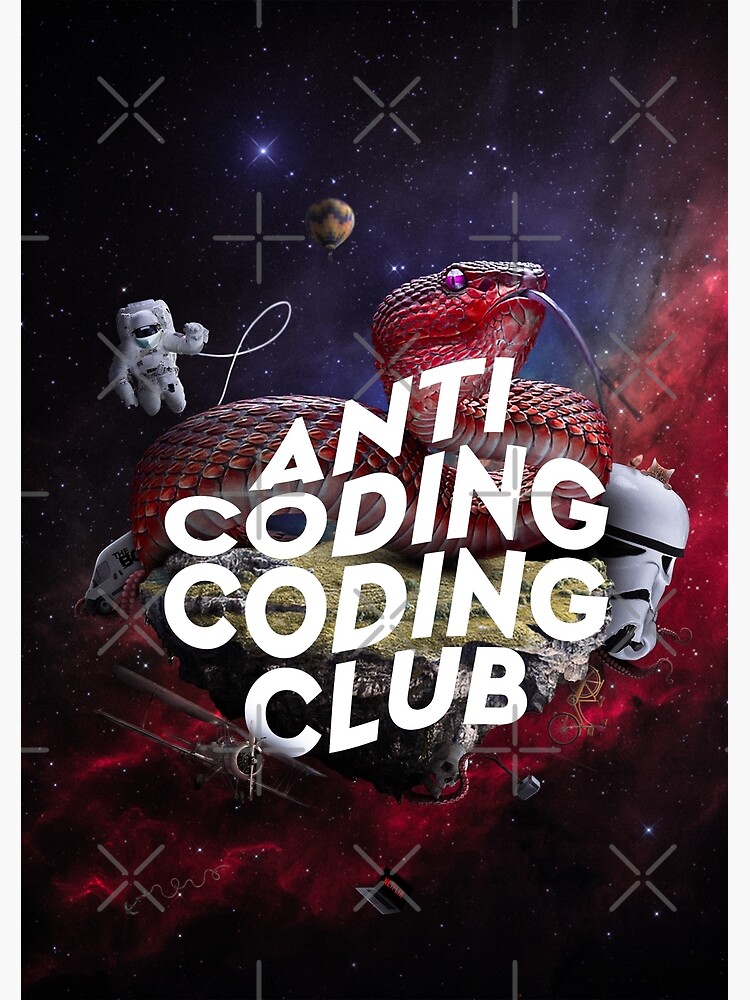 "Anti Coding Coding Club wall art" Poster for Sale by Ash4designs ...