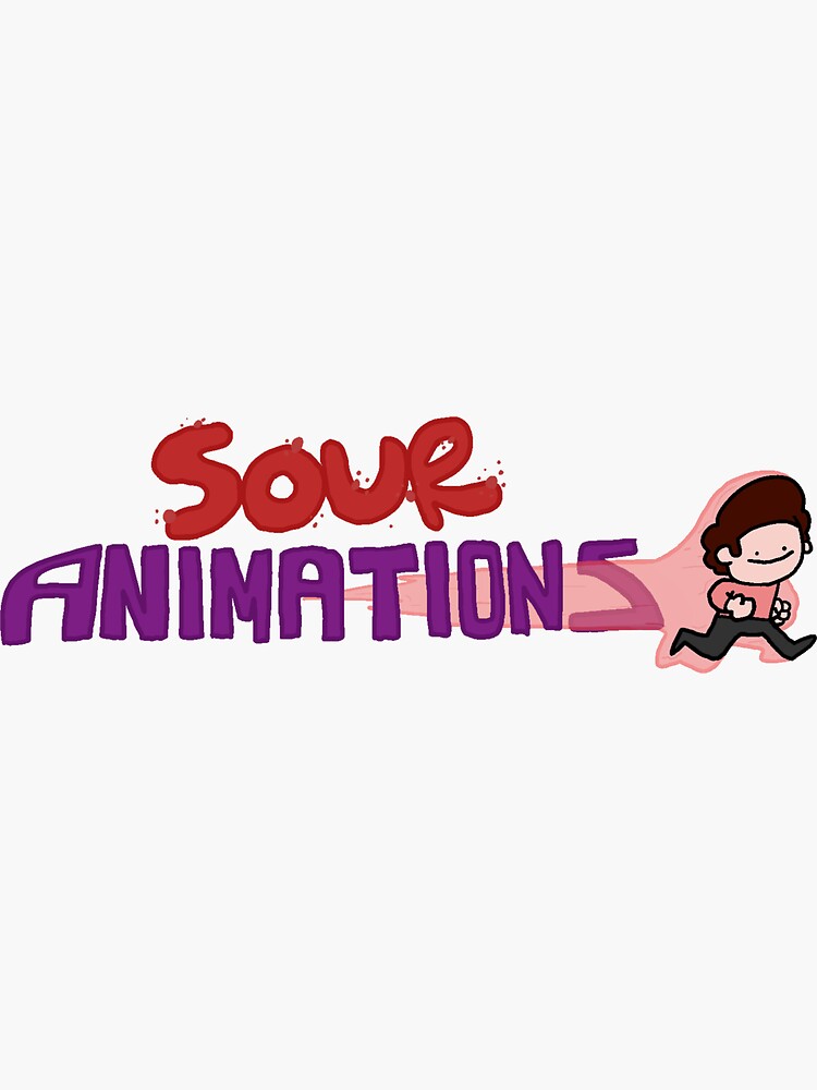"Sour Animations Run Logo" Sticker by SourAnimations | Redbubble