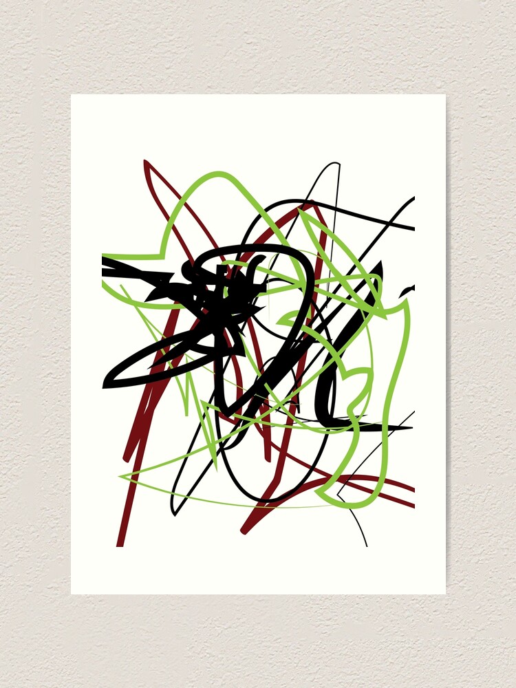 "Chaos Mixed Coloured Line Art " Art Print by OceanOfDrew | Redbubble