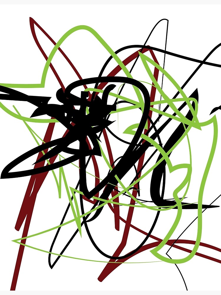 "Chaos Mixed Coloured Line Art " Poster by OceanOfDrew | Redbubble
