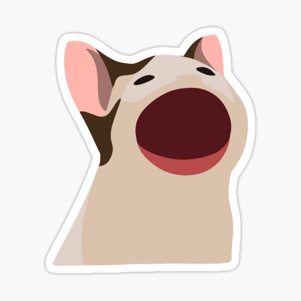 "Pog Cat" Sticker for Sale by keijeizei | Redbubble