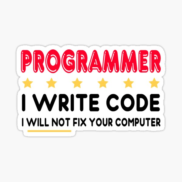 "Programmer - Coder - Hacker - IT" Sticker for Sale by Dsigns | Redbubble