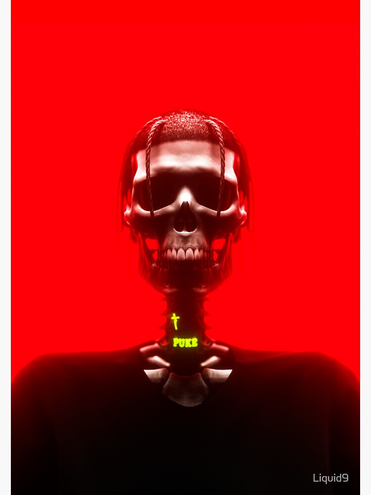 "Travis Scott Skeleton " Sticker by Liquid9 | Redbubble