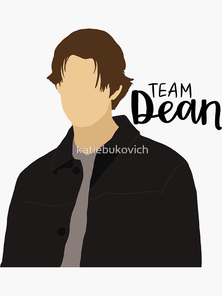 "Team Dean" Sticker for Sale by katiebukovich | Redbubble