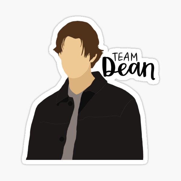 "Team Dean" Sticker for Sale by katiebukovich | Redbubble