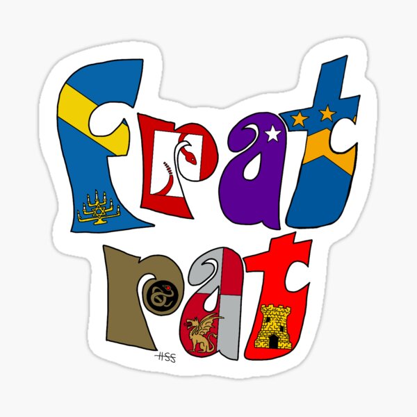 Frat Rat Sticker Sticker For Sale By Hhshrk Art Redbubble