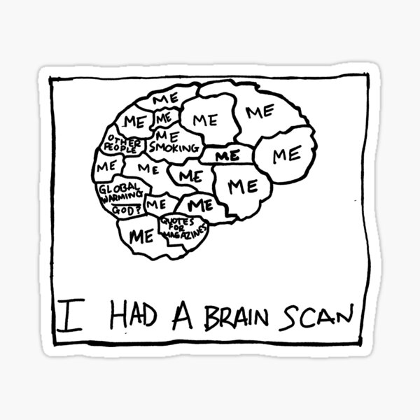 "BRAIN SCAN" Sticker for Sale by 75designs | Redbubble