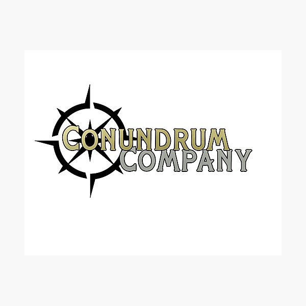 "Conundrum Company Logo" Photographic Print for Sale by TheWelcomeInn ...