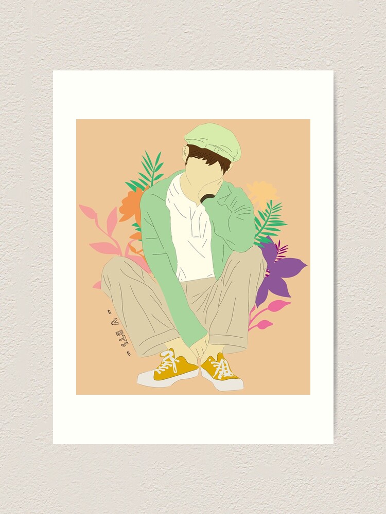 "V BTS Faceless Taehyung" Art Print by armysoutfit | Redbubble