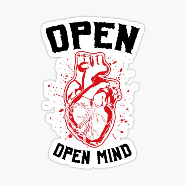 "Open Anatomical Heart Open Mind Occult Goth" Sticker for Sale by ...