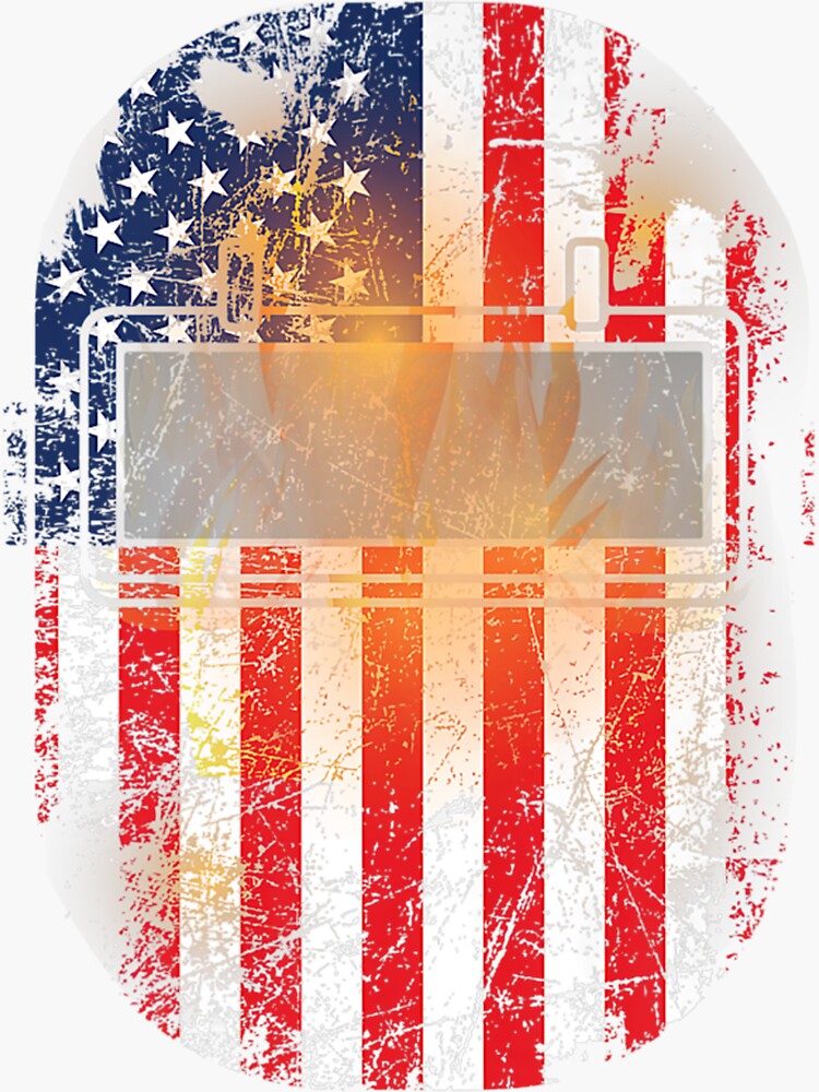 "Welder American Flag" Sticker for Sale by GeniusDesignArt | Redbubble