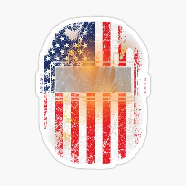"Welder American Flag" Sticker for Sale by GeniusDesignArt | Redbubble