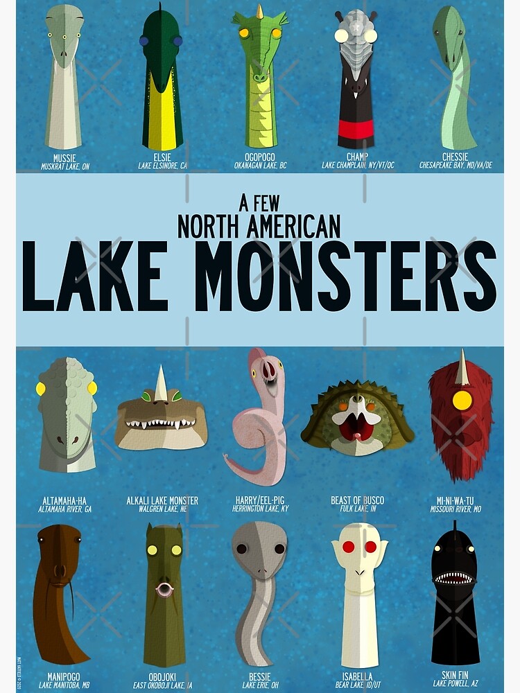 "A Few North American Lake Monsters" Poster for Sale by Mattfields ...