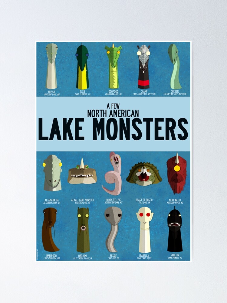 "A Few North American Lake Monsters" Poster for Sale by Mattfields ...
