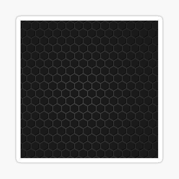 "Hexagon Black Carbon Edition" Sticker by minimecraft | Redbubble