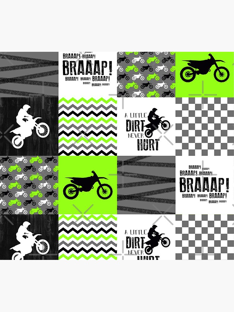 "MOTOCROSS BRAAAP GREEN" Sticker by NaomiWaters | Redbubble