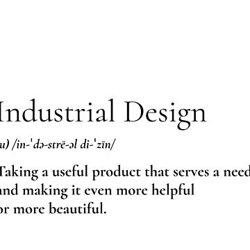 "Industrial Design - Definition" Poster for Sale by Veewell | Redbubble