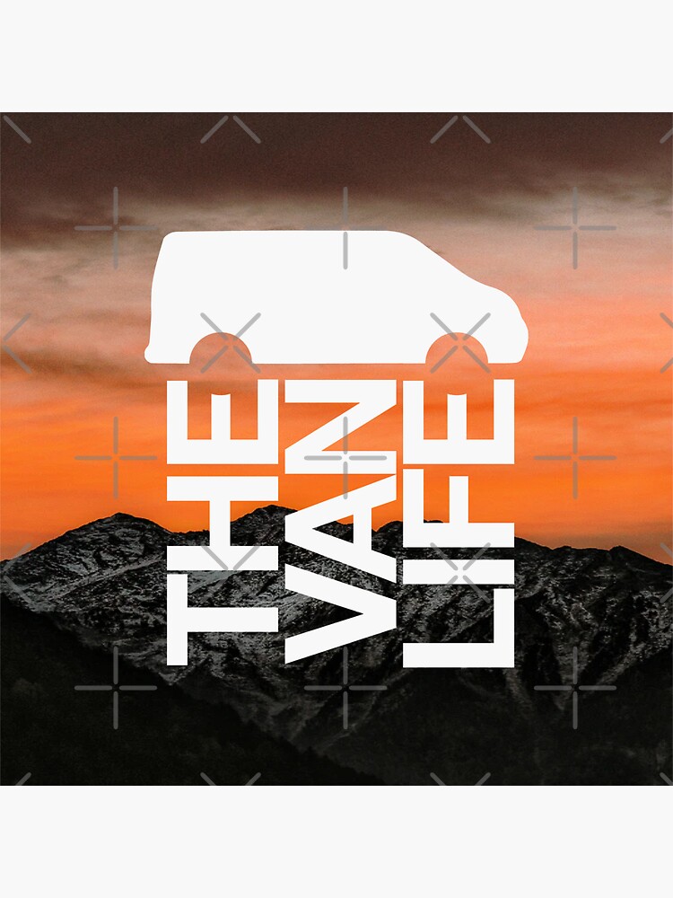 "Van Life Logo : orange stencil" Sticker for Sale by robnoble | Redbubble