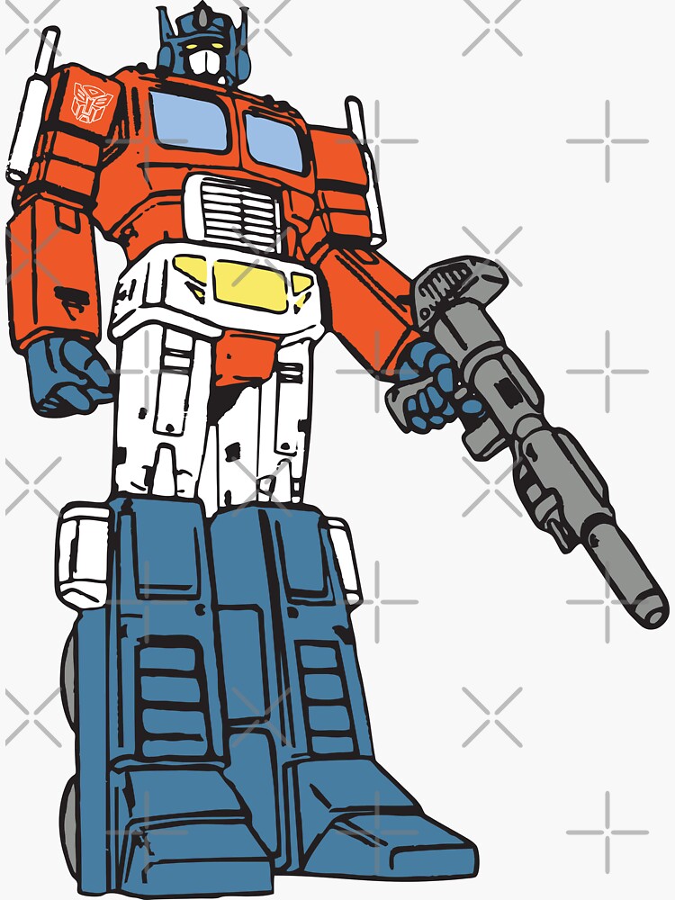 "Optimus Prime from Transformers" Sticker for Sale by gabrielpastor ...
